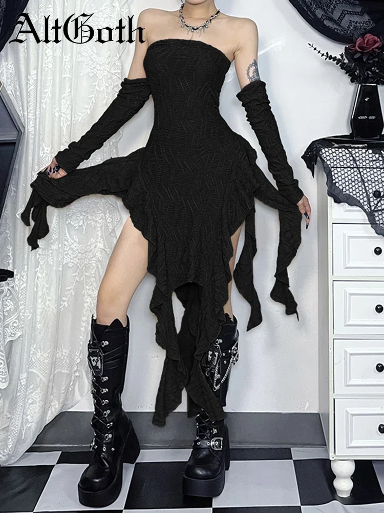 AltGoth-Gothic-Fairycore-Grunge-Dress-Women-Dark-Academia-Streetwear ...