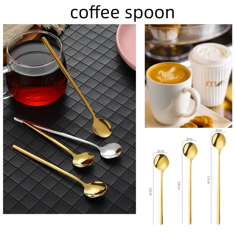 Coffee-spoon-304-stainless-steel-gold-Restaurant-hotel-domestic-kitchen ...