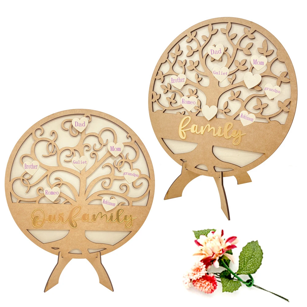 Creative-Wedding-Guest-Book-Family-Tree-Party-Signature-Book-Wooden ...