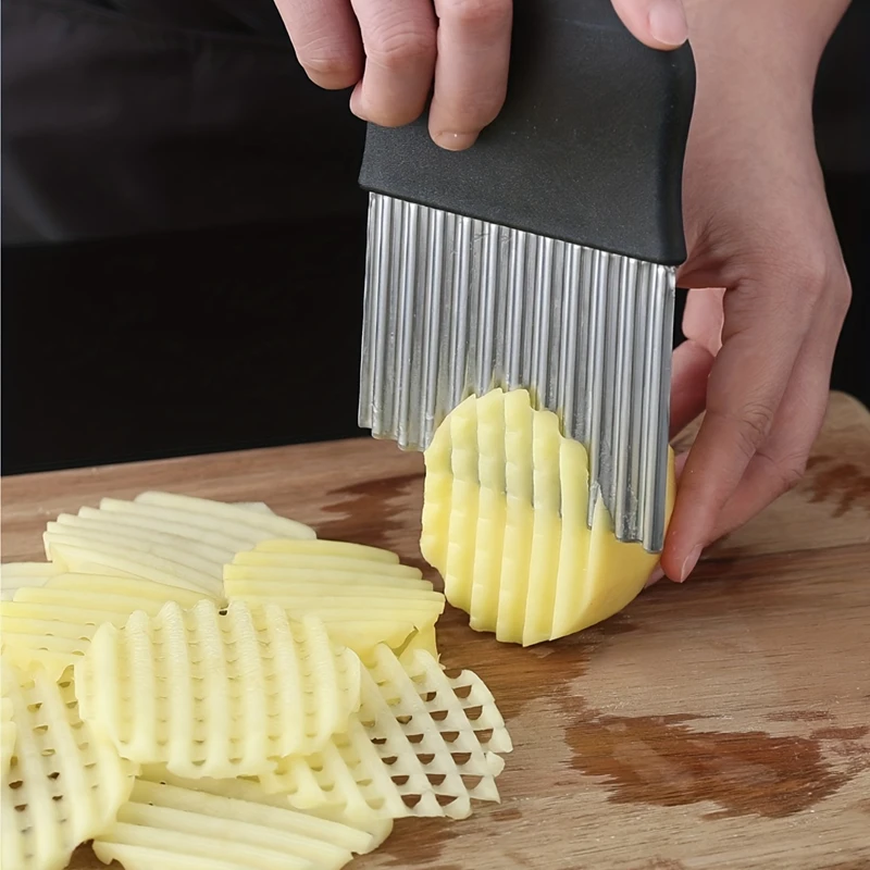 1-5pcs-Stainless-Steel-Potato-Chip-Dough-Vegetable-Fruit-Wavy ...