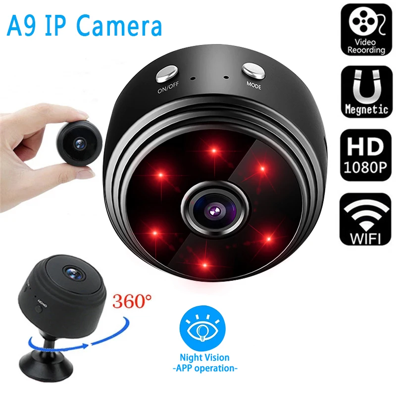 Black-WiFi-1080P-Wireless-Camera-Mini-Camcorders-Video-Magnetic-Bracket ...