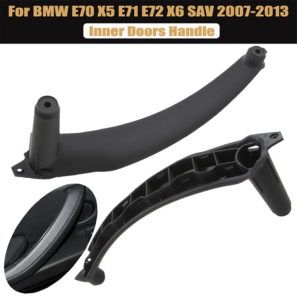 3 PCS Black Inner Door Panel Pull Handle Trim For BMW E70 X5 X6 06-13 ...
