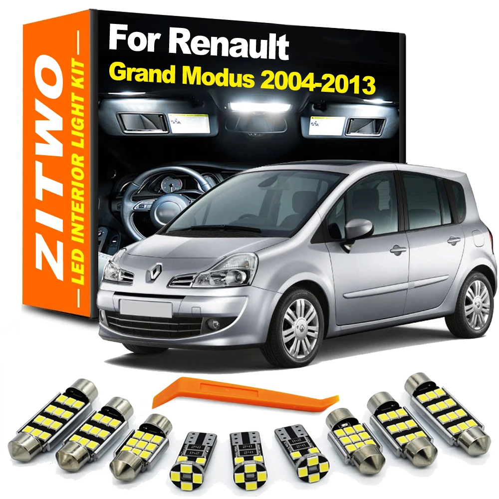 13Pcs Car Interior Dome Light LED Bulb Kit For Renault Grand Modus 2004 ...