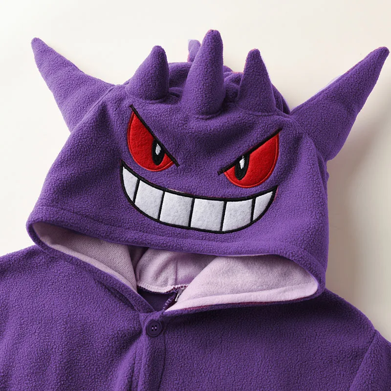 Gengar Pokemon Kigurumi Onesie Cosplay Costume Pajama For Kids ...