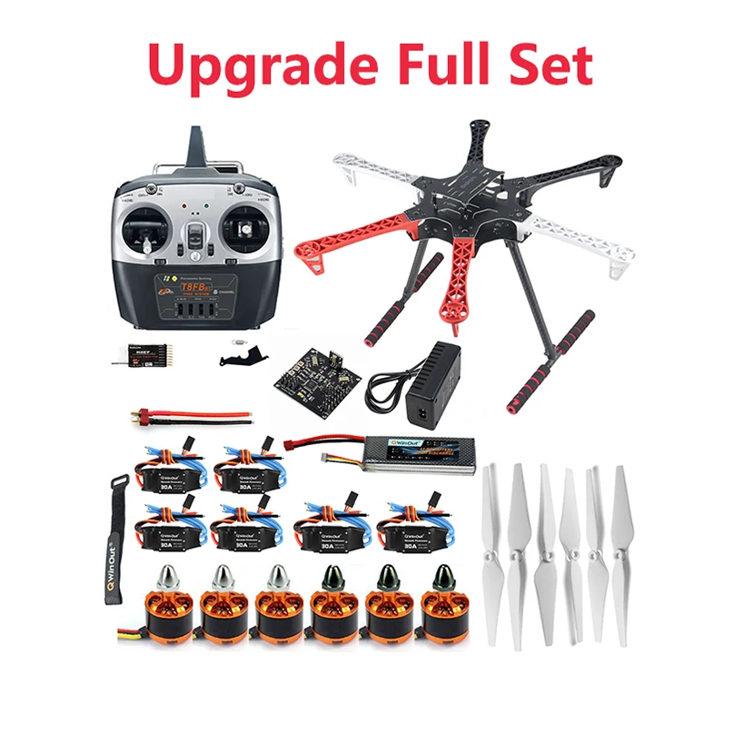 JMT DIY F550 6 Axle RC Hexacopter Drone Kit 2212 920KV CW CCW Brushless Motor 9443 Propeller ...