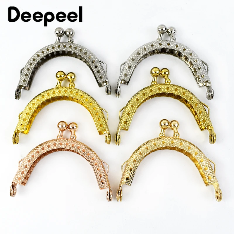 5-10Pcs-Deepeel-5cm-Embossed-Metal-Coin-Purse-Frame-Bag-Handle-Double ...