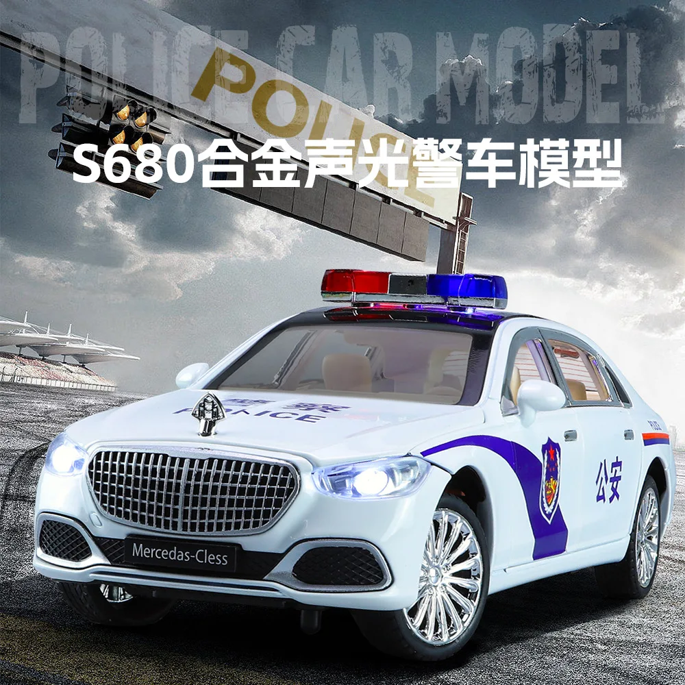 1-24-Mercedes-Benz-Maybach-S680-Police-Car-Diecast-Metal-Alloy-Model ...