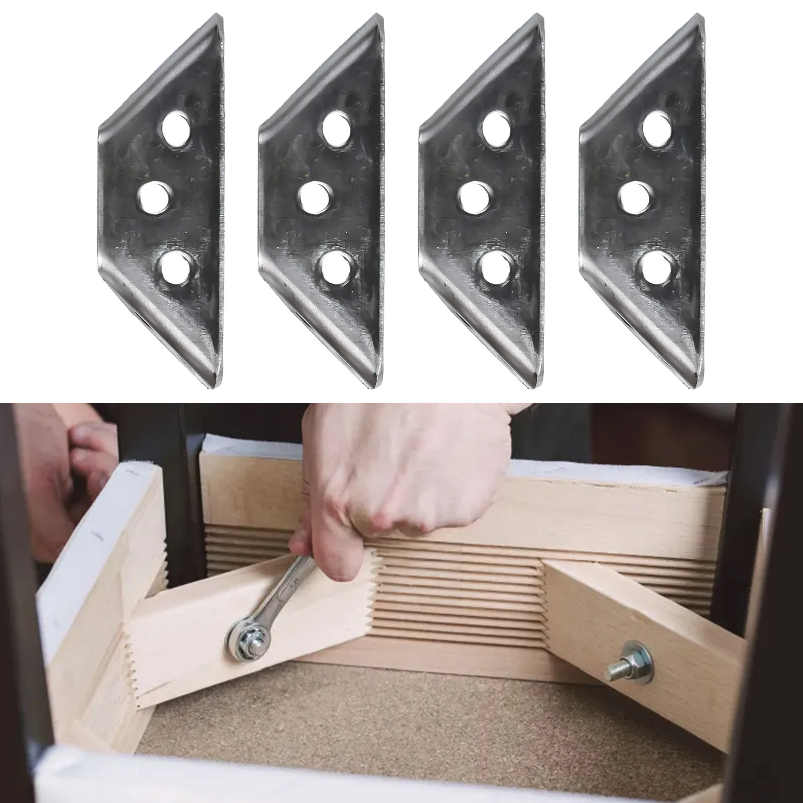 4PCS-Stainless-Steel-Angle-Corner-Brackets-Fasteners-Connector ...