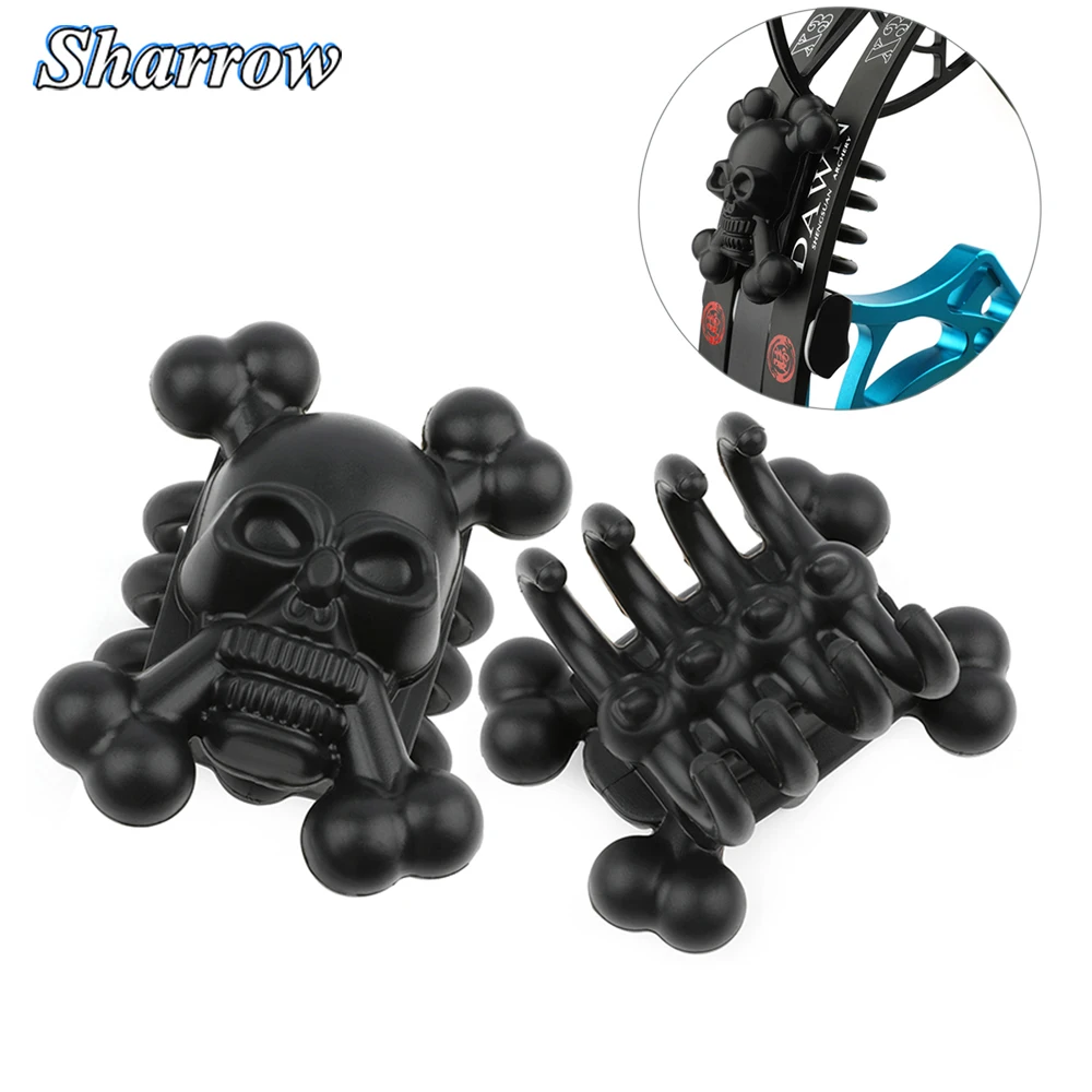 2pcs-Archery-Bow-Limbs-Stabilizer-Skull-Shape-Shock-Absorber-for ...