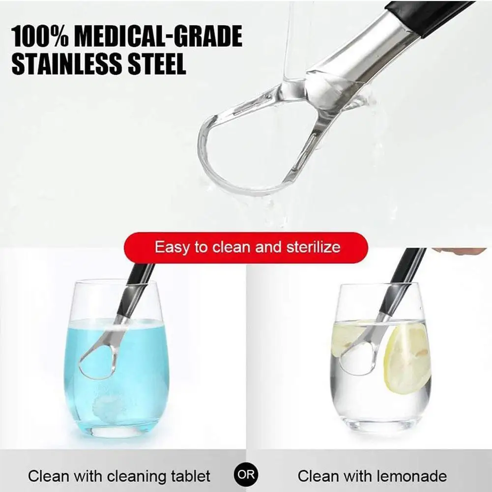 1pcs Stainless Steel Tongue Scraper Cleaner For Oral Hygiene Tounge ...