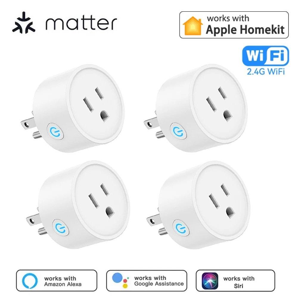 Matter-Smart-Plug-Homekit-Smart-Socket-WiFi-US-Plug-APP-Remote-Control ...