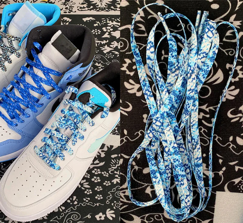 Blue Shoe Lace Pattern