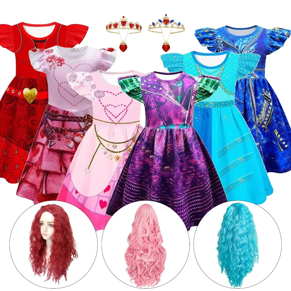 Movie-Rise-of-Red-Mal-Cosplay-Costume-Evie-Disguise-Dress-Uniform-Suit ...