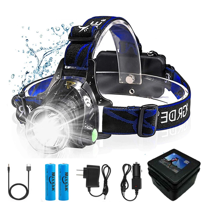 Zk20-8000LM-Led-Headlamps-Head-Lights-Waterproof-Head-Flashlight ...