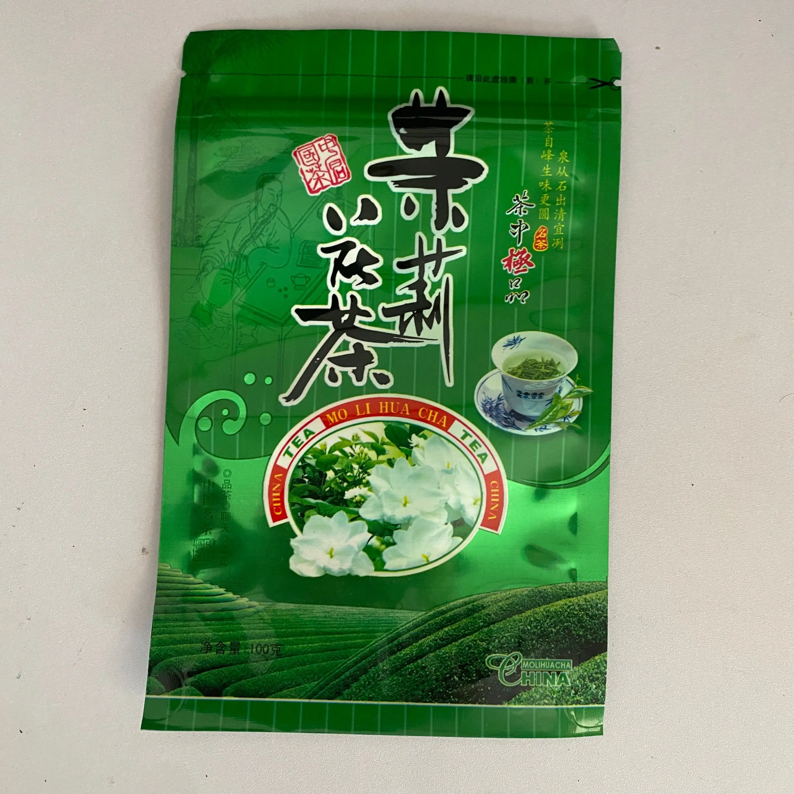 100G Jázmin Gyöngyök Tea Cipzáras Táskák Aaa Gyöngy Virág Önzeneti ...