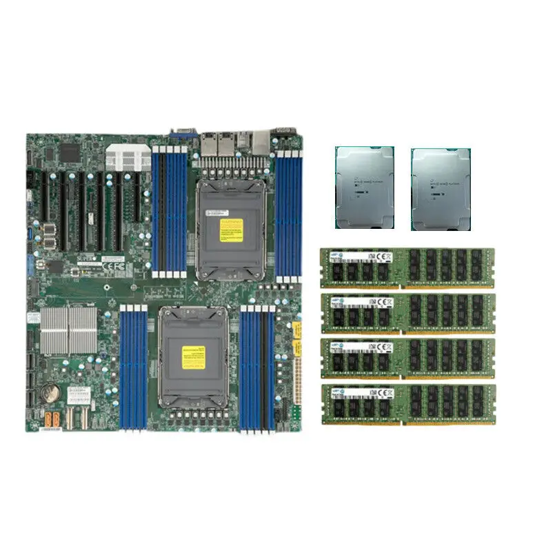 2× INTEL 6336Y ES CPU 48 Cores +Supermicro X12DPI N6 Motherboard ...