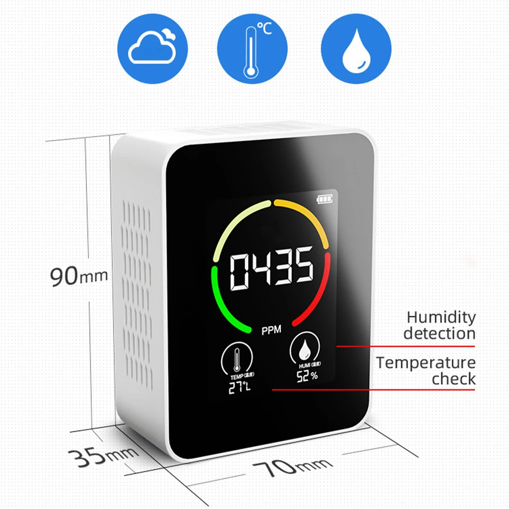 Air-Quality-Detector-Digital-Display-Thermometer-Hygrometer ...