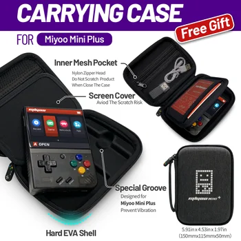 Myyoo-ミニPlusポータブルゲームコンソール,tfカード対応,3000mAhバッテリー,3.5インチヒップ,640x480画面,サポート