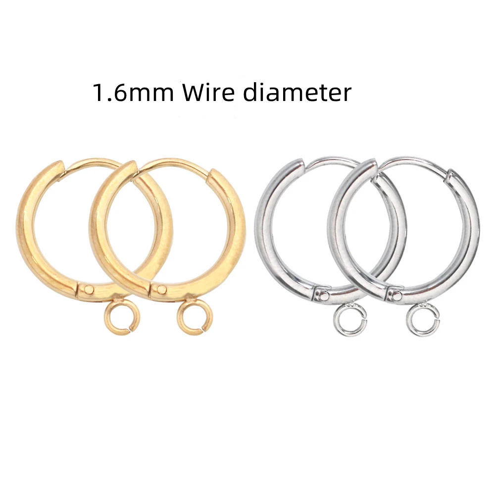 Dooyio 10pcs/lot Stainless Steel Round Earring 1.6mm Wire Diameter ...