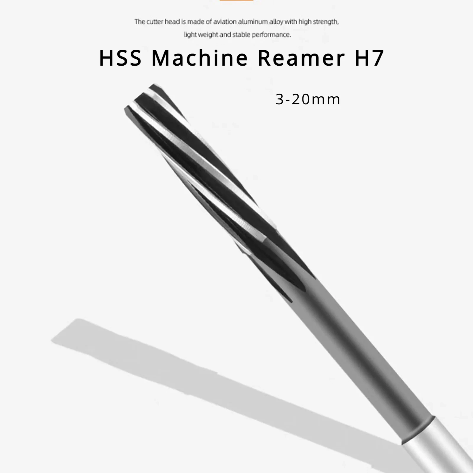 3-20mm-HSS-Machine-Spiral-Reamer-H7-Rotary-Tool-Straight-Shank-Drilling ...