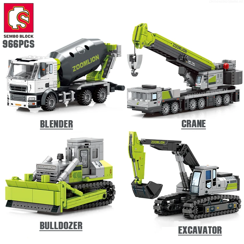 SEMBO BLOCK City Engineering Construction Building Blocks Excavator ...