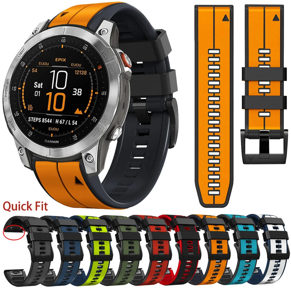 Quick Release Silicone Strap For Garmin Epix/enduro 2/marq Wristband ...