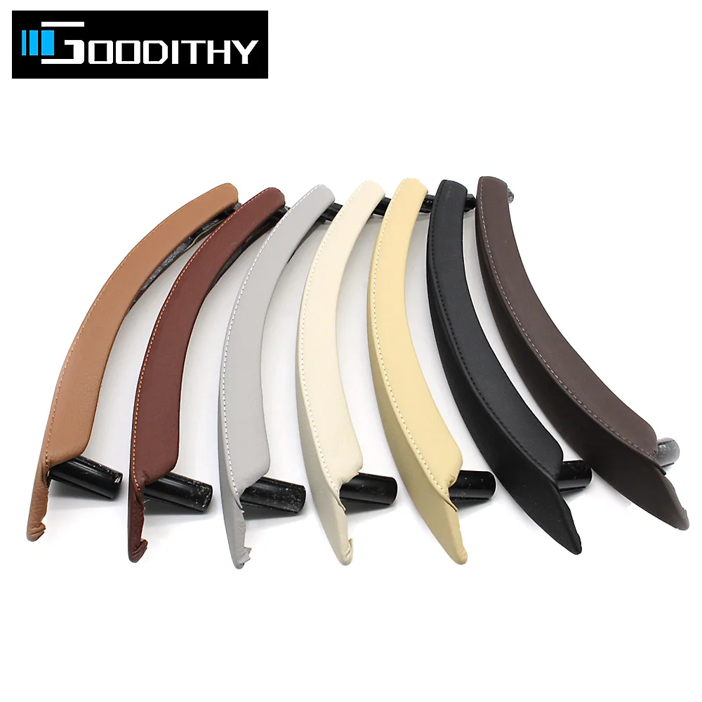 Left Right Interior Passenger Door Pull Handle Leather Outer Cover ...