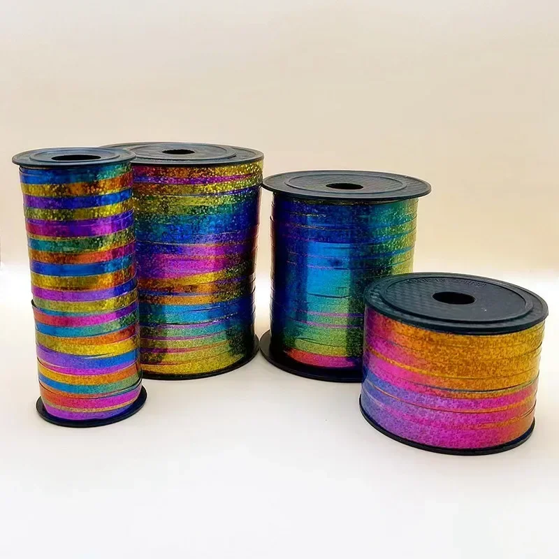100-250-500yards-roll-Rainbow-Ribbon-Balloon-Ribbons-Cake-Gift-Box ...
