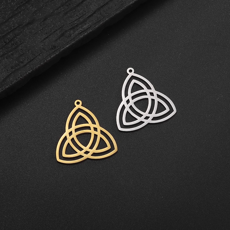 5Pcs-Lot-Stainless-Steel-Charms-Goth-Spiral-Triangle-Geometry-Pendant ...