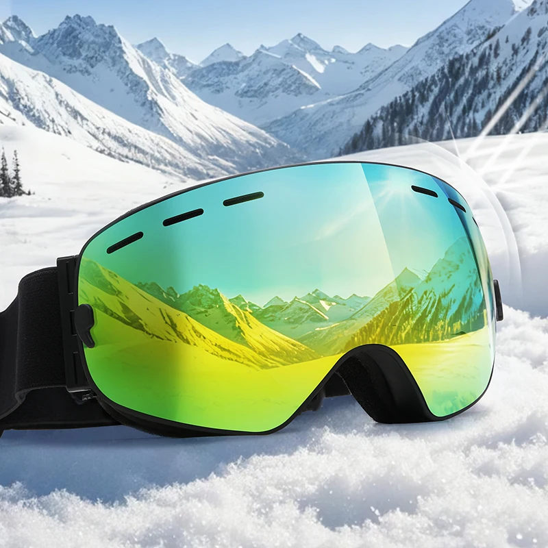 2026 Ski Goggles Double Layers Anti-fog UV400 Snowboard Snow Goggles ...