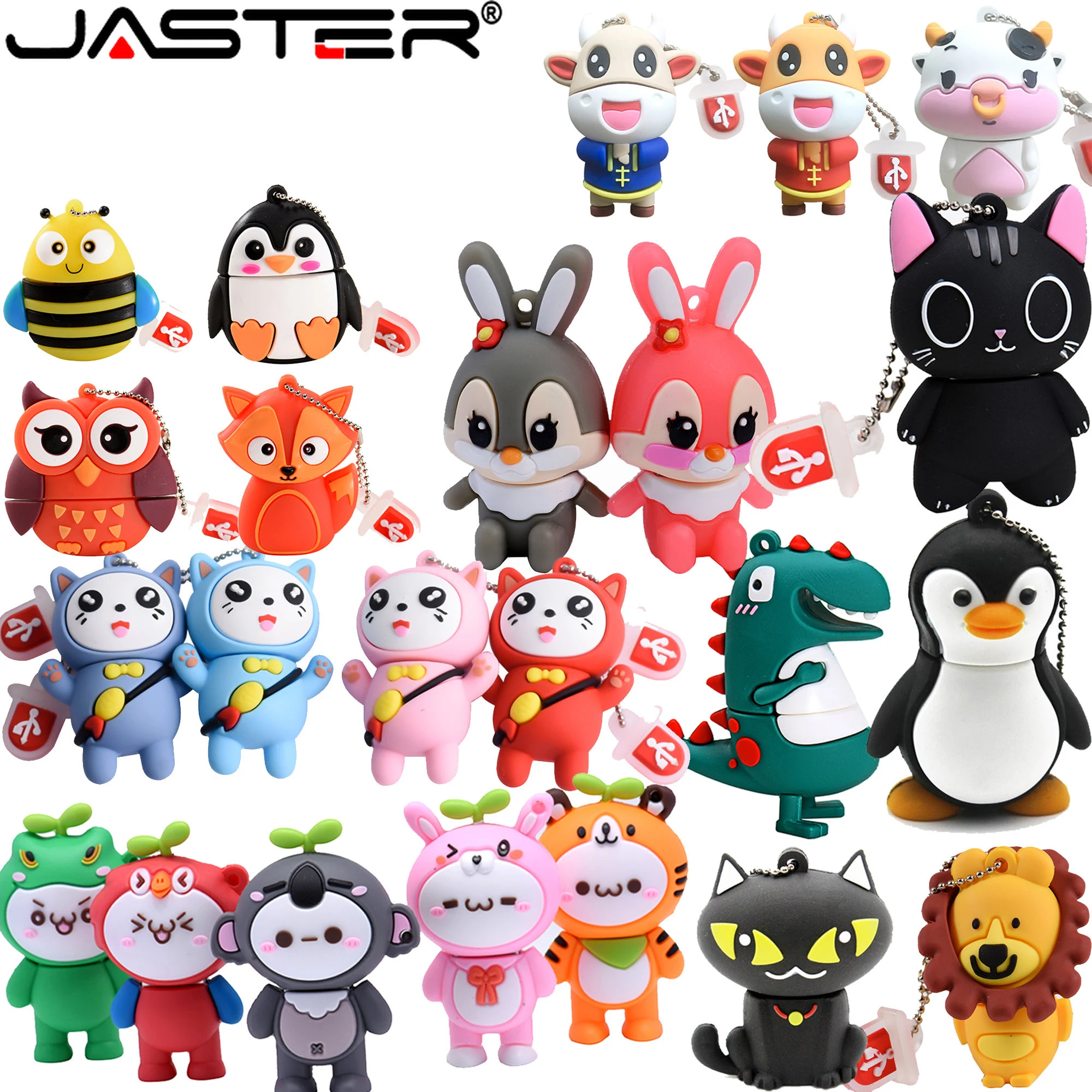 New-Cartoon-USB-Flash-Drive-64GB-Cute-Rabbit-Pen-Drive-32GB-Cat-U-Stick ...