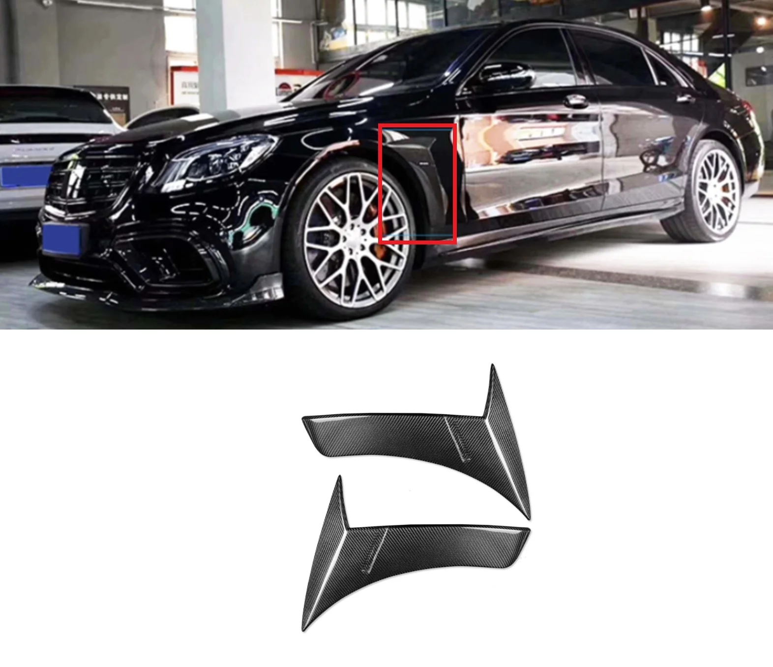 Carbon-Fiber-Front-Bumper-Air-Vents-Rear-Diffuser-Spoiler-Fender-Vents ...