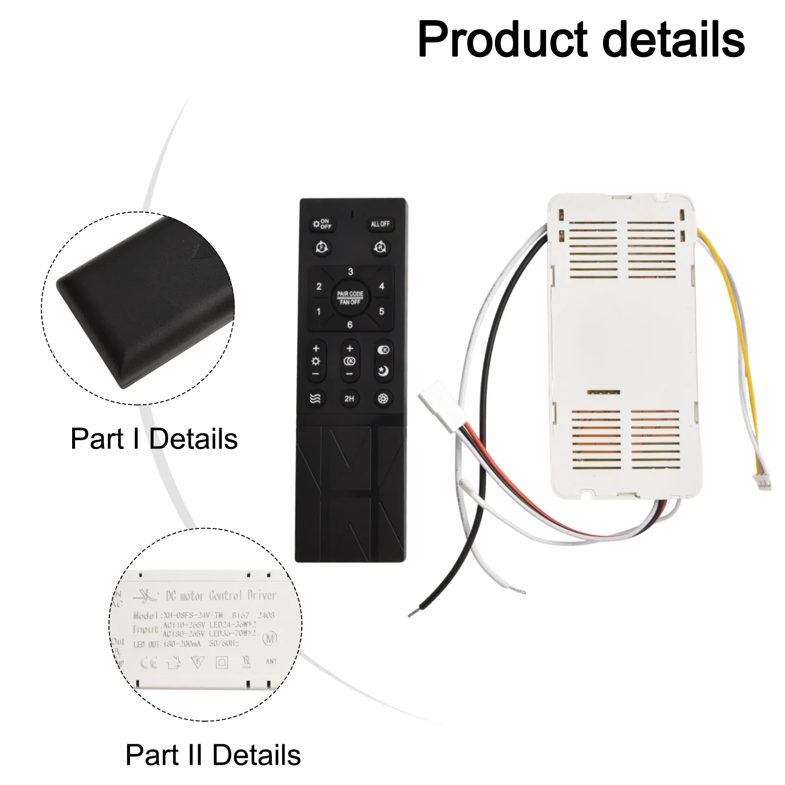 Fan Speed Controller Color As Shown In The Picture Dimmable Remote ...