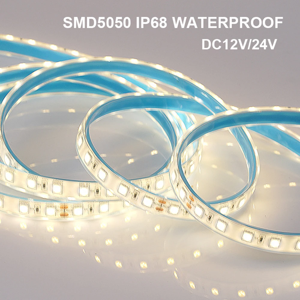 IP68-Waterproof-LED-Strip-Lights-SMD5050-12V-24V-RGB-led-Tape-Tube-lamp ...