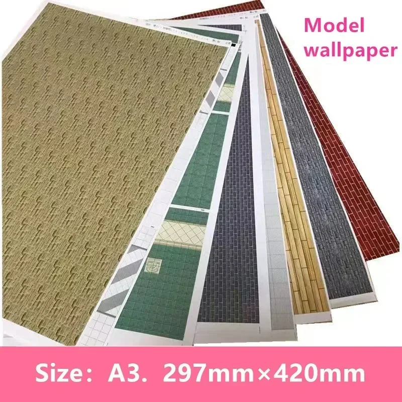 DIY handmade building model professional wallpaper A3 size x kinds of ...