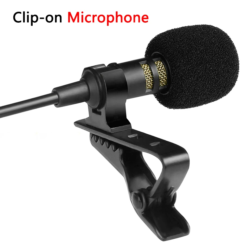 Microfone Lavalier profissional para PC, Laptop, Smartphone, Câmera ...