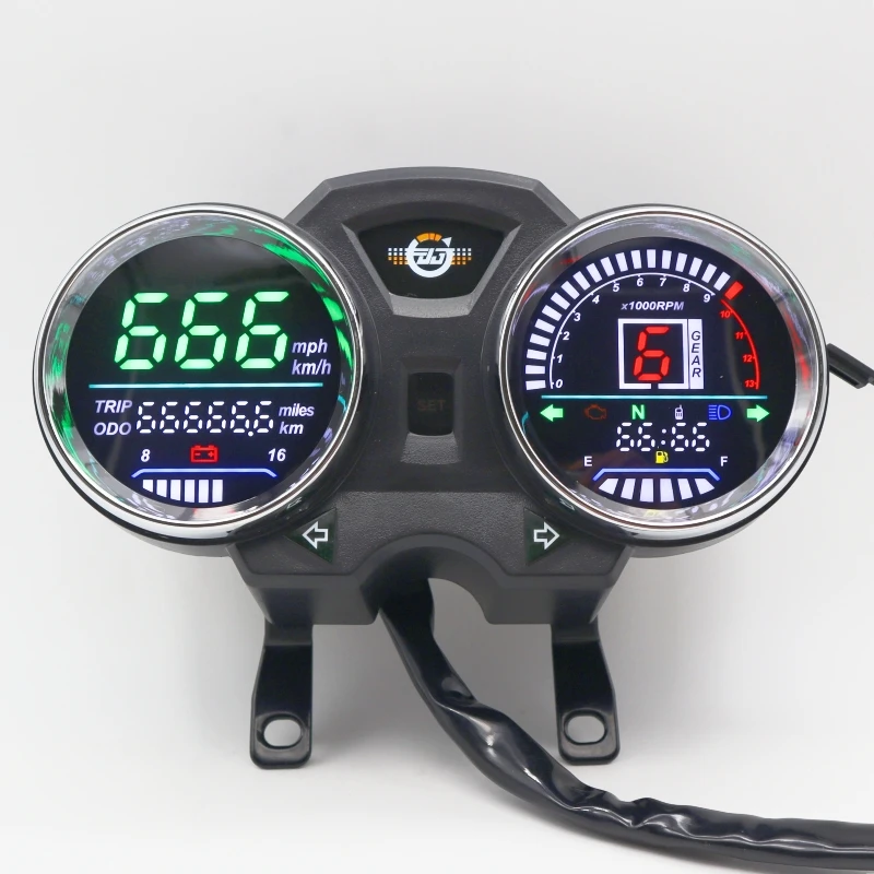 MotoQueen-LED-Digital-Motorcycle-Speedometer-RPM-Dashboard-1-6Gear-For ...