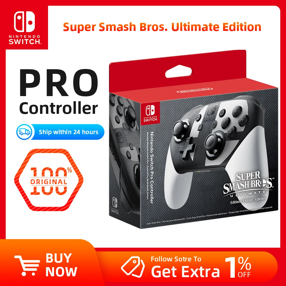 Super-Smash-Bros-Nintendo-Switch-Pro-Controller-100-Original-para ...