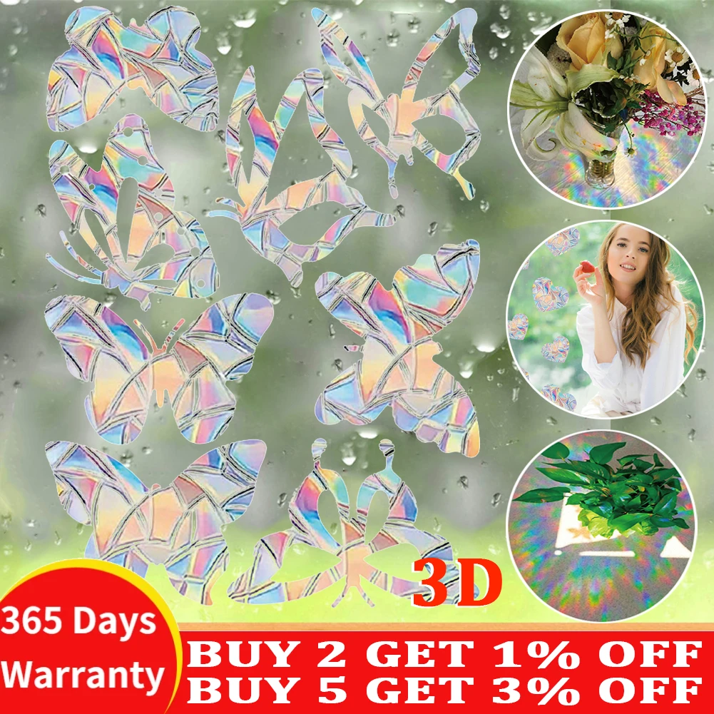 2023-New-Rainbow-Prism-Electrostatic-Glass-Stickers-PVC-Leaves-Static ...