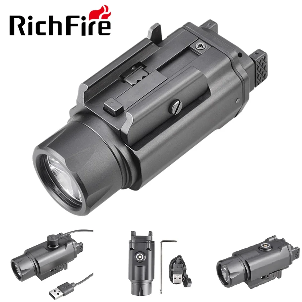 Richfire SFD-080 Magnetic Rechargeable Pistol Flashlight 1600Lumen ...
