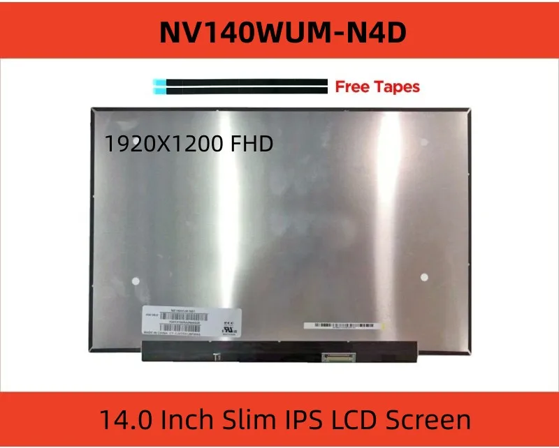 NV140WUM-N4D 14.0 inch 16:10 1920x1200 IPS EDP Matrix LCD Screen ...