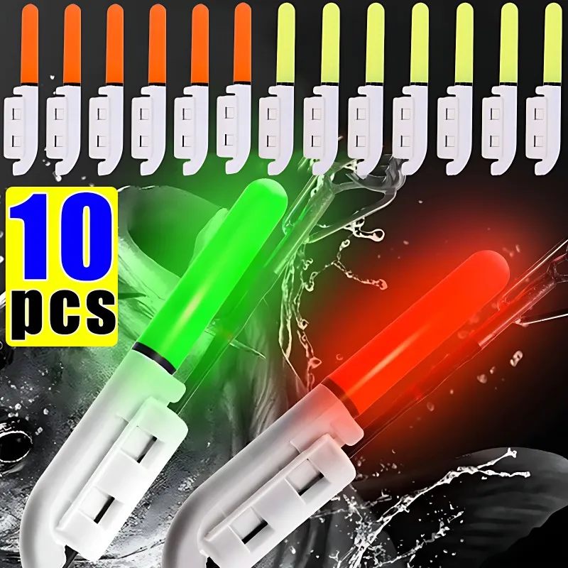 Electronic Light Stick with Battery Clip on Fishing Rod Glowing Lamp ...