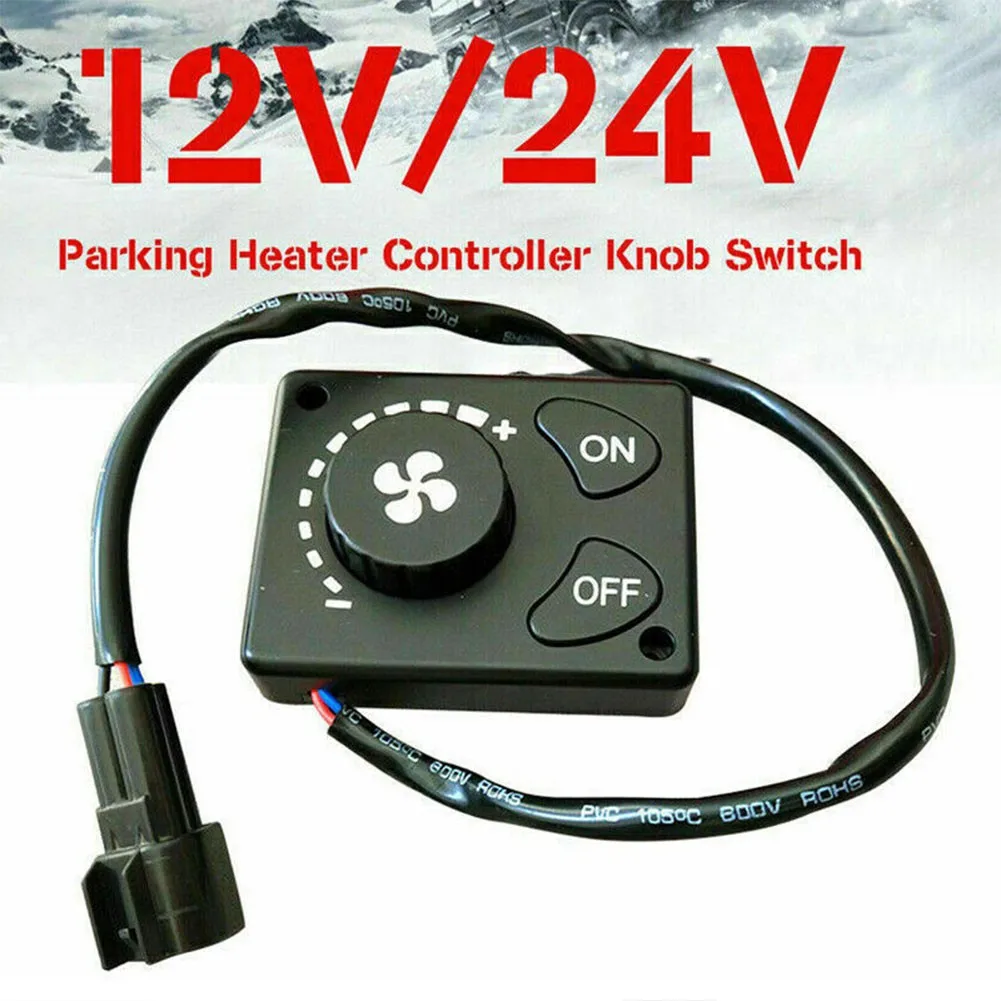 1pcs Parking Heater Knob Switch Black 12/24v Parking Heater Control Lcd ...