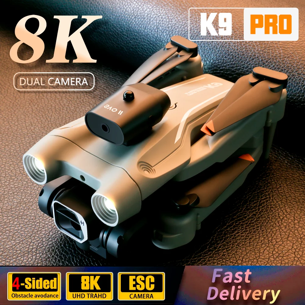 K9 Pro RC 드론 신제품, 8K HD 카메라, 1080P 광각 광학 흐름 현지화, 4 방향 장애물 회피 쿼드콥터 ...