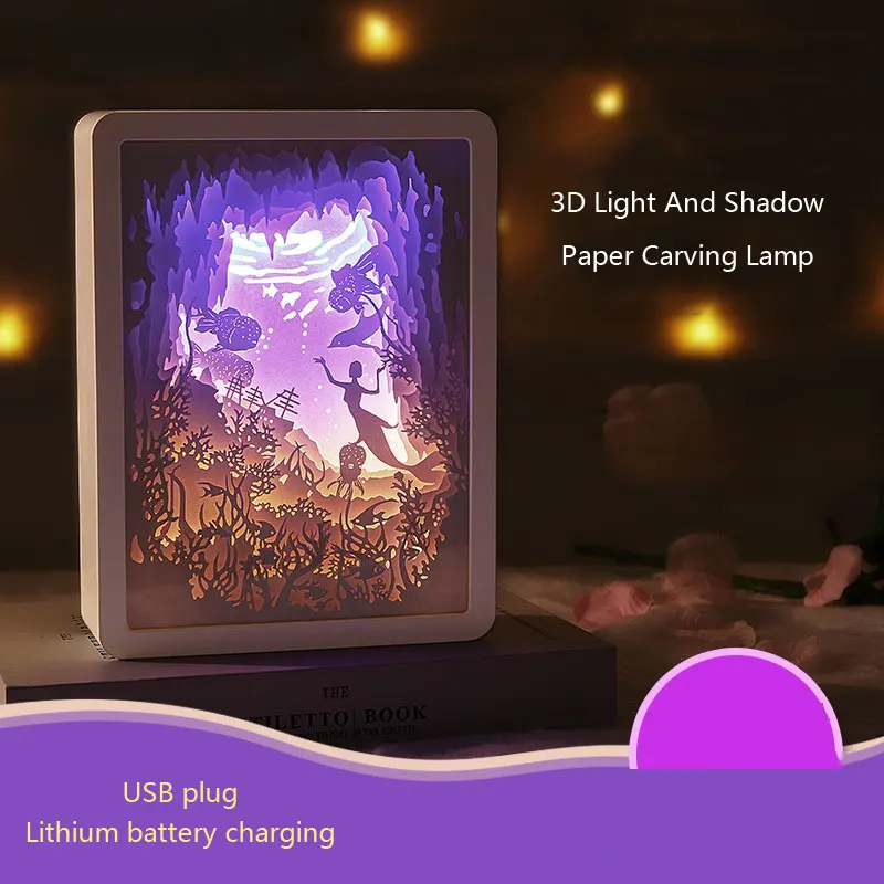 3D-Light-and-Shadow-Paper-Carving-Light-Ornaments-Lamp-Room-Bedroom ...