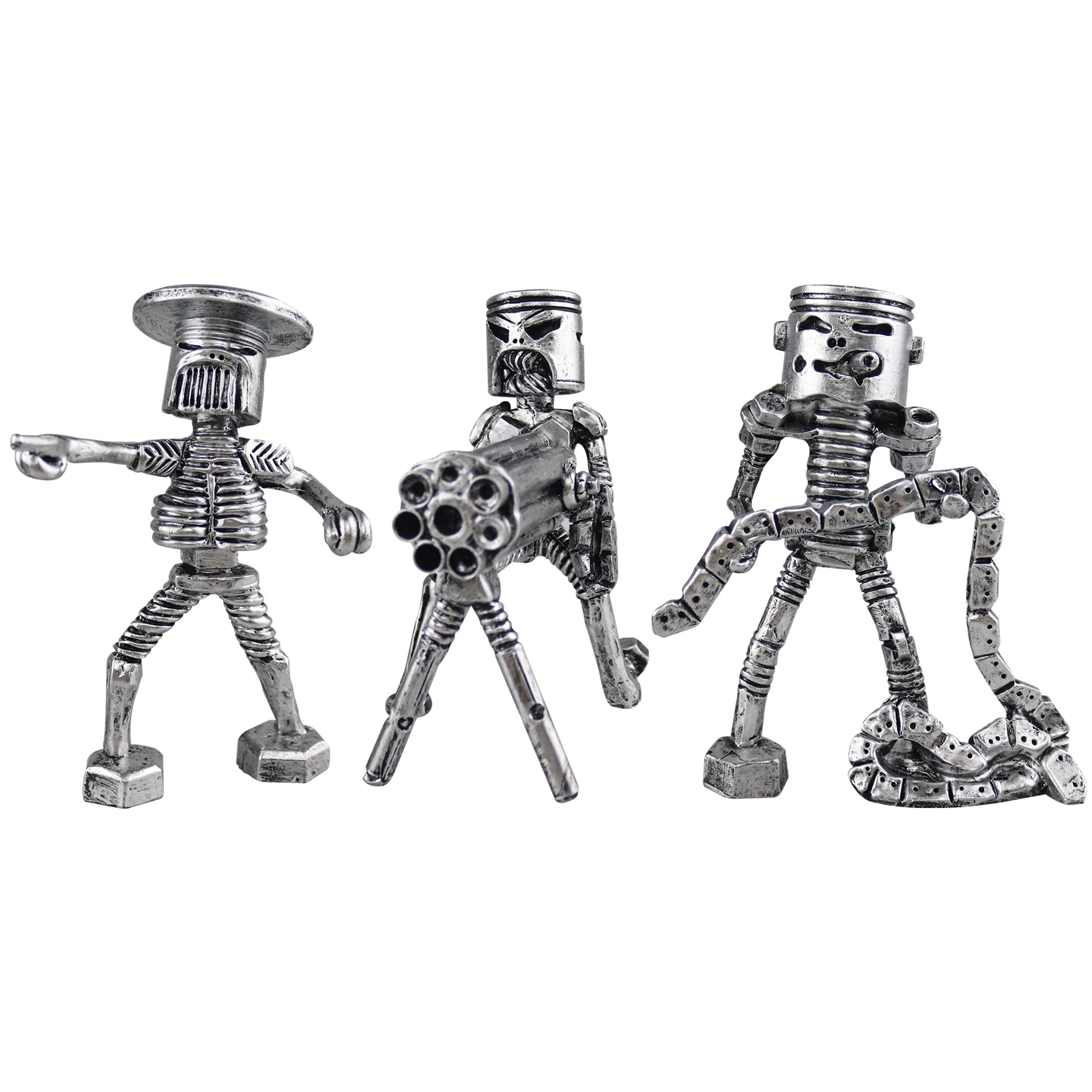 Metal-Standing-Soldier-Sculpture-Resin-Figure-Statue-Retro-style ...