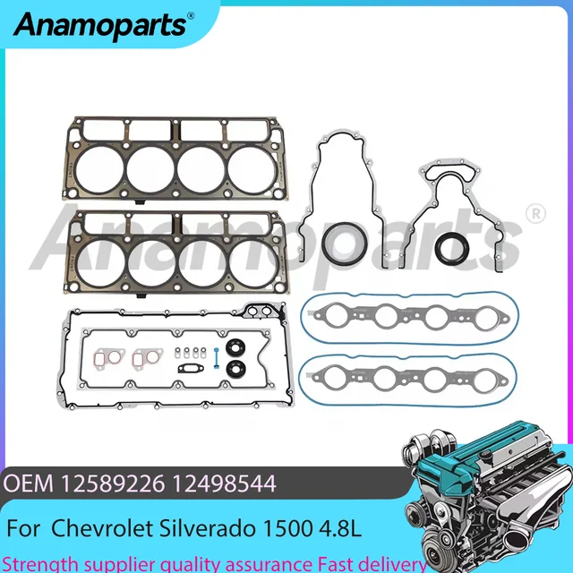 Engine Gasket Set Full For GM 5.7L V8 VIN R OHV (Chevy, GMC, Cadillac ...