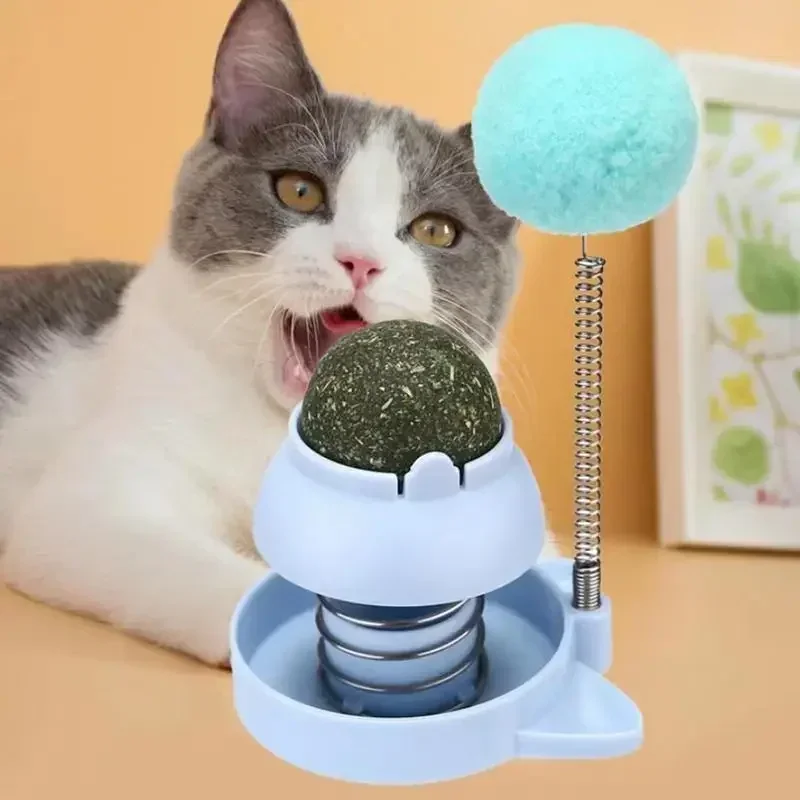 Catnip-Stickers-Rotatable-Cat-Licking-Balls-Edible-And-Healthy-With-Spring-Ball-Catnip-Bubbles ...