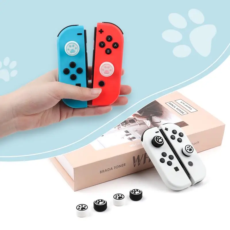 JoyCon-Cute-Cat-Claw-Thumb-Grips-Analog-Stick-Cover-Joystick-Cap-for ...