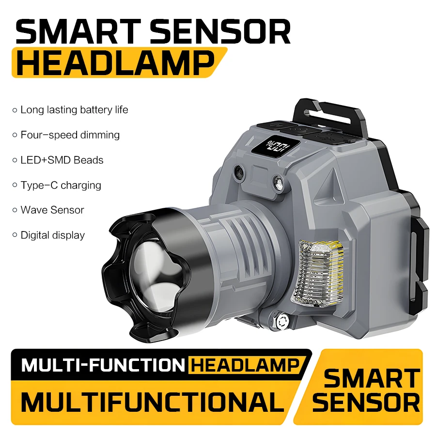 D2-Powerful-LED-Induction-Headlamp-USB-Rechargeable-Head-Light ...